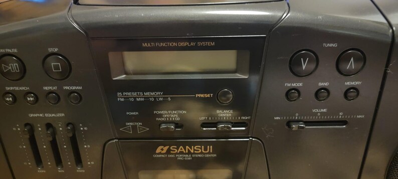 PRC-D381 SANSUI BOOMBOX - Etsy