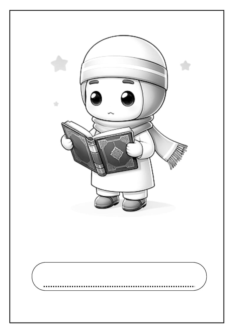 Islam Coloring Book, Coloring Book Islam, Child Colering Book, Islamic ...