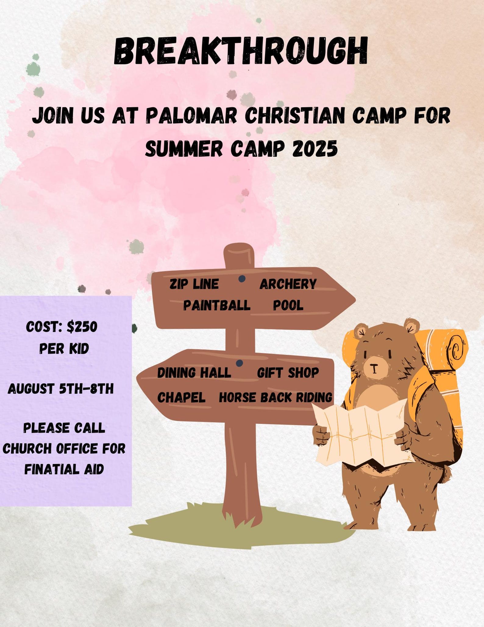 Camp Advertisment Template - Etsy