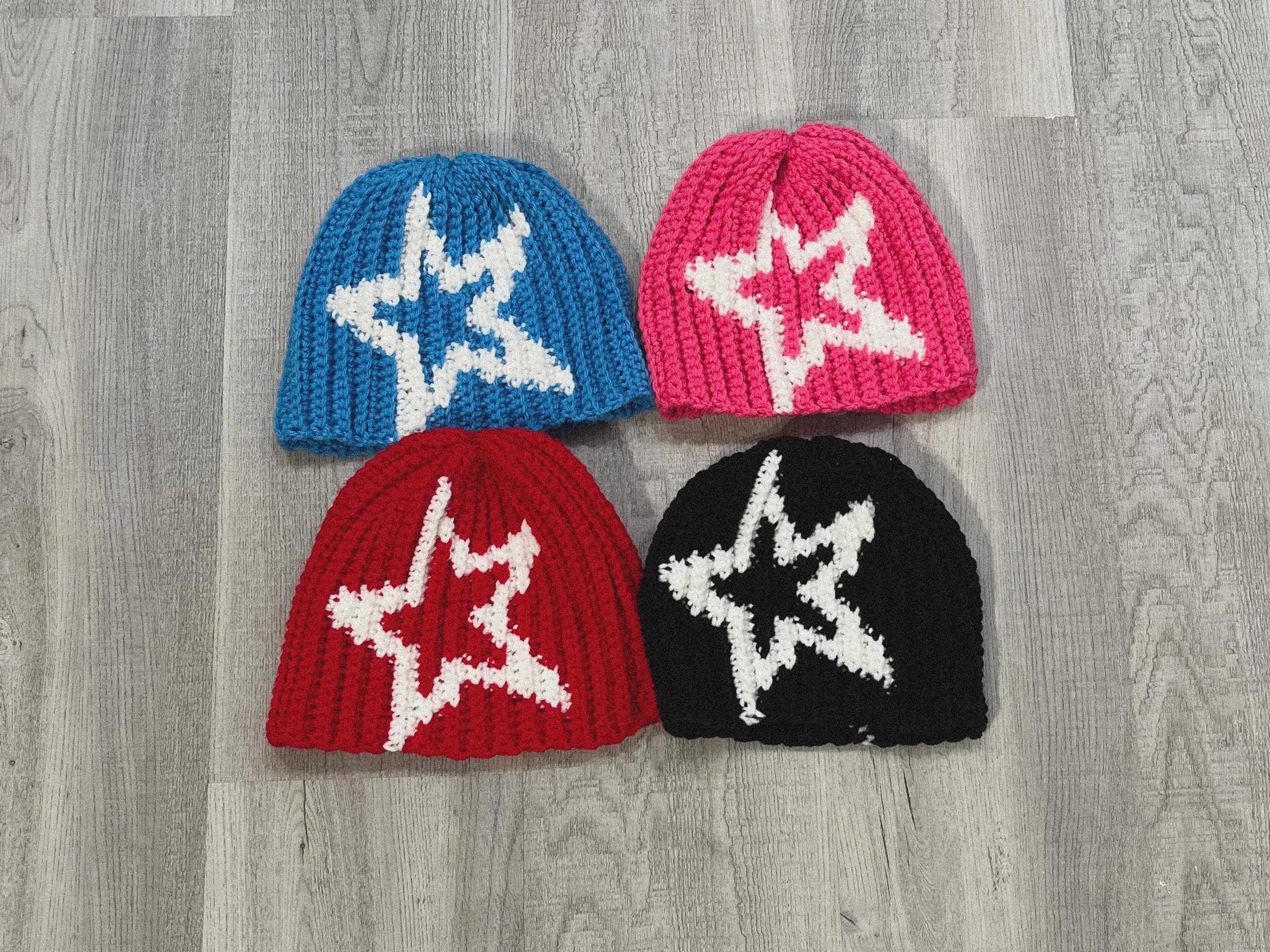 Star to Star Crochet Hat, Beanie, Fall Hats, Streetwear, Colorful ...