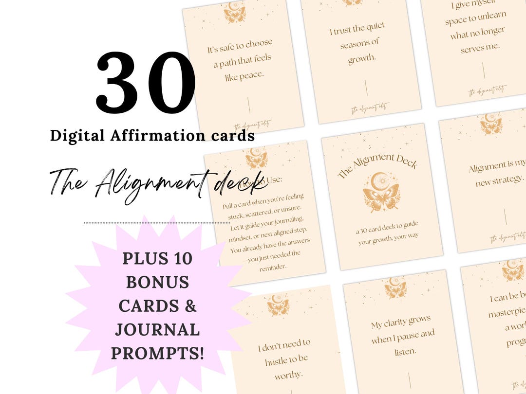 The Alignment Edit | Affirmation Deck | Manifestation Cards, Self Care ...