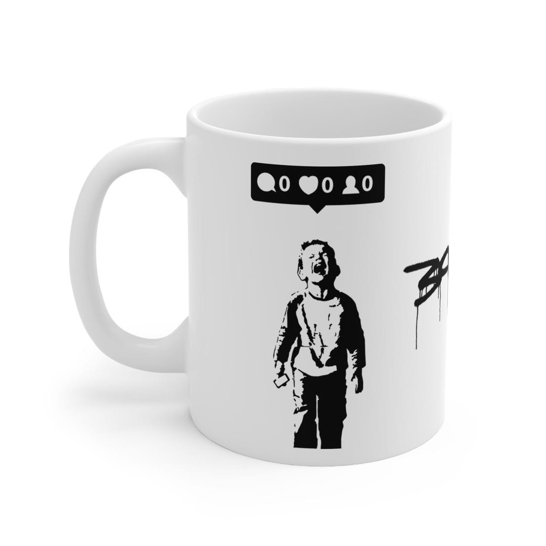 Banksy Crying Boy Mug - Etsy