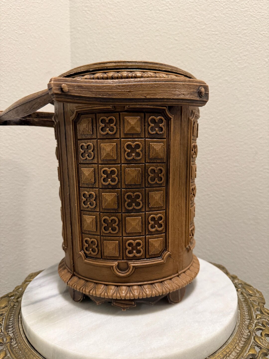 Vintage MCM Owens Corning Ice Bucket With Lid and Handle, the Brentwood ...