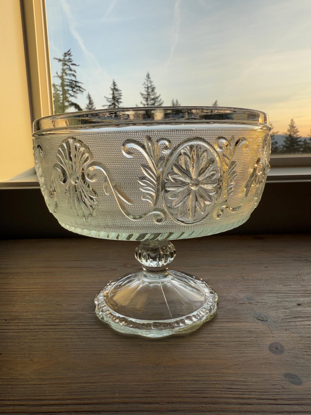 Vintage Indiana Glass - Tiara Sandwich Pattern - Clear Glass Large ...