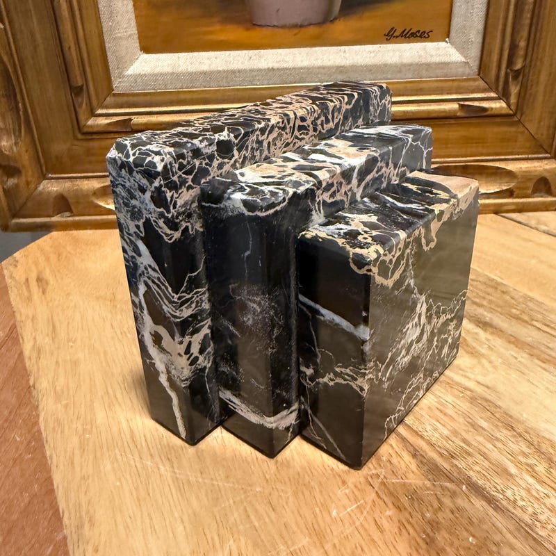 Marble Bookends - Etsy