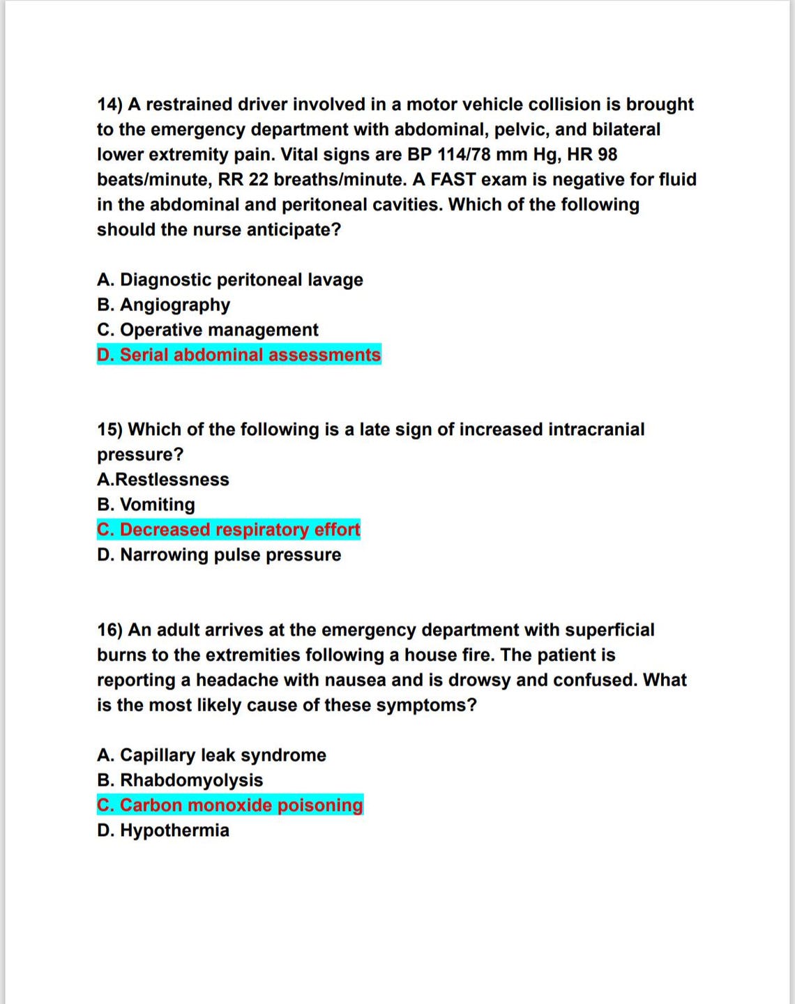 TNCC Final Exam Study Guide 9th Edition. Money Back Guarantee! - Etsy