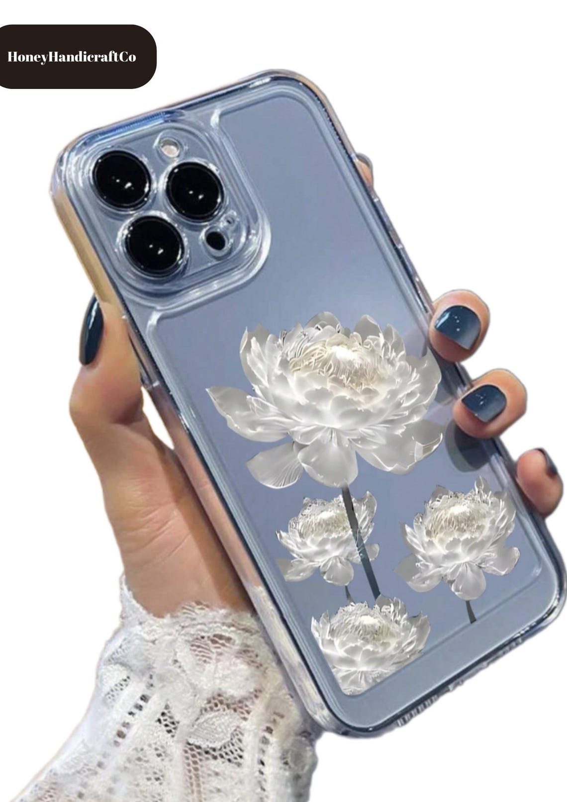 Lotus Flower Pattern Phone Case Compatible With Apple Iphone16 15 14 13 ...
