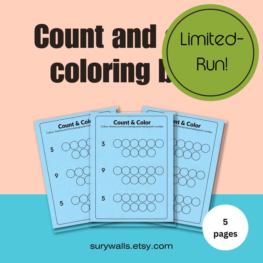 Interactive Counting & Coloring Book for Kids - Educational Toddler ...