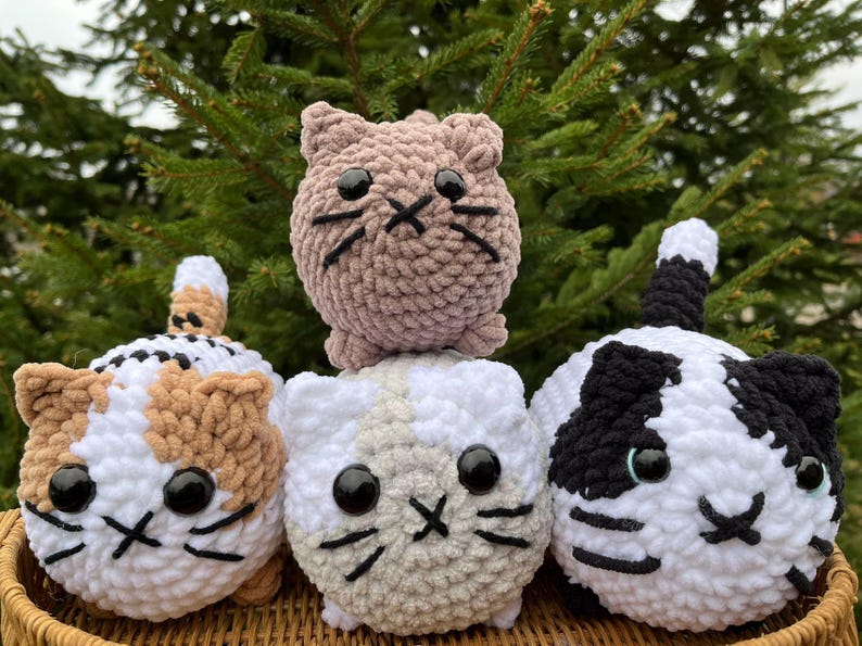 Crochet Chubby Loaf Kitty Cat, Cute Amigurumi Plushie~ [finished ...