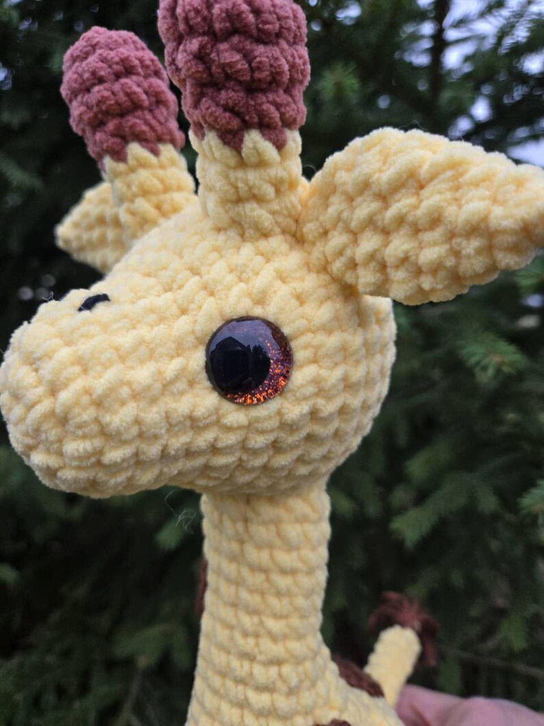 Crochet Jumbo Standing Giraffe With Hand Painted Glitter Sparkle Eyes ...