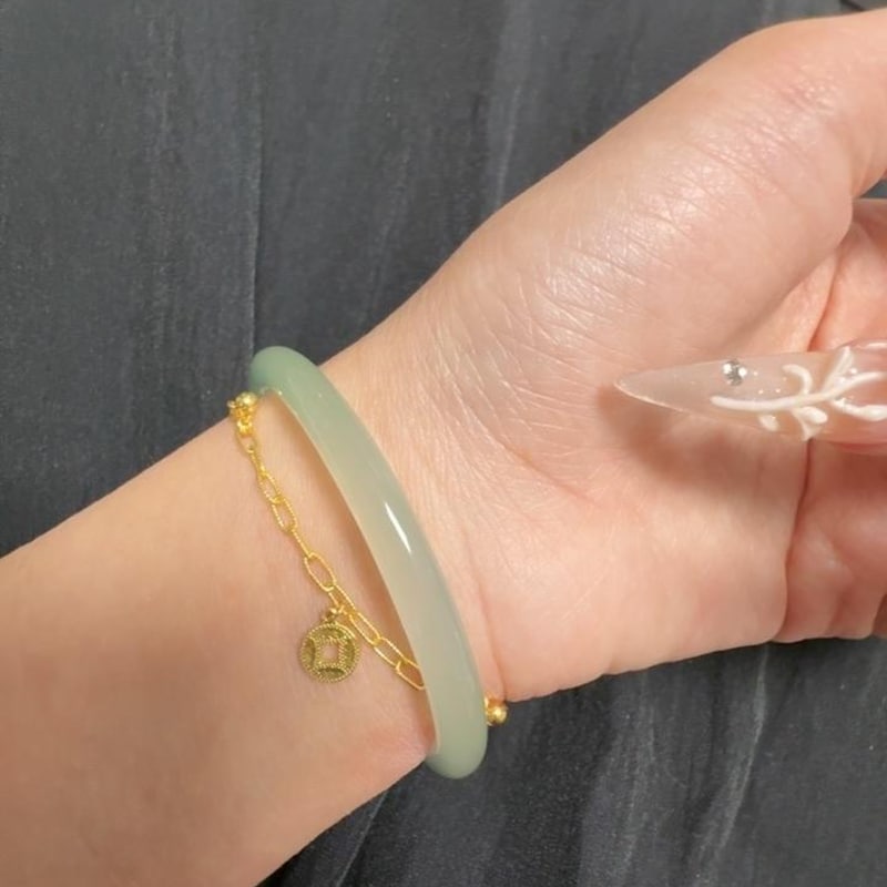 Jade Bangle Necklaces - Etsy