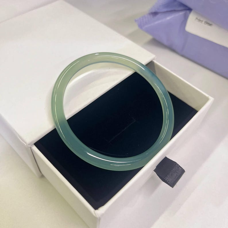 Green Jadeite Bangle Bracelet: Natural Burmese Stone, Lucky Charm - Etsy