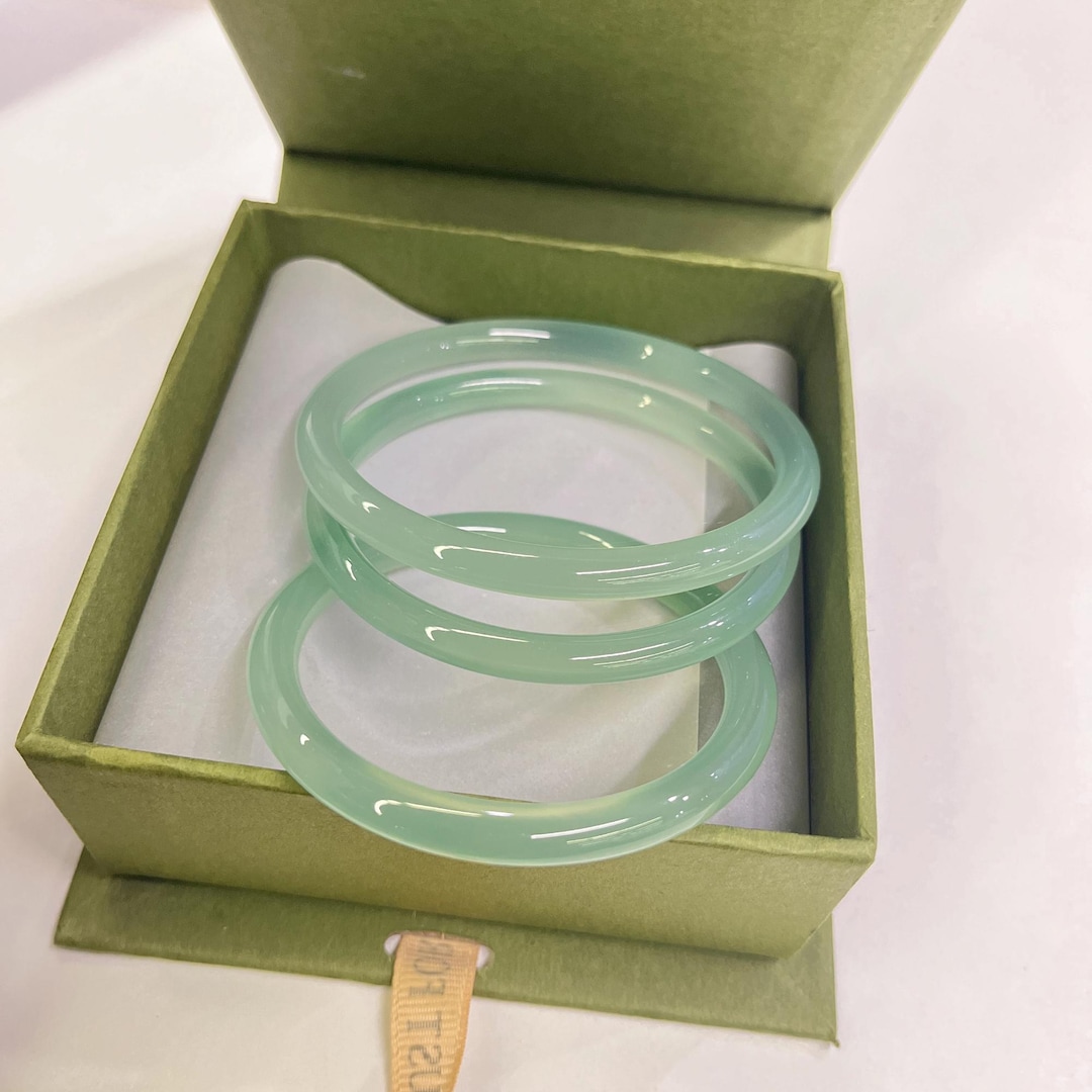 Natural Jade Bangle Bracelet, Genuine Green Jade Jewelry for Women ...