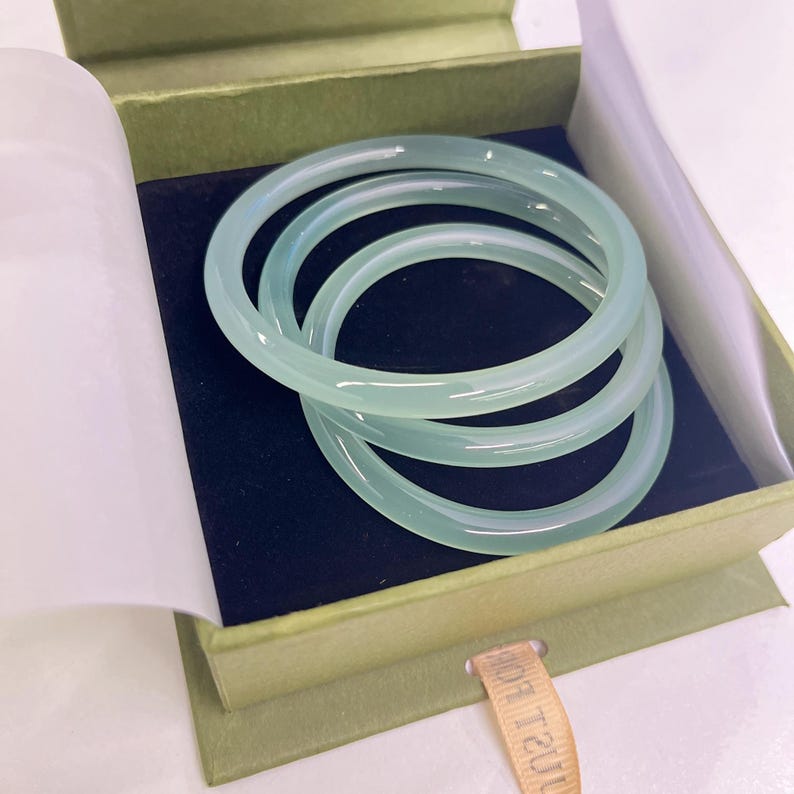 Natural Jade Bangle Bracelet, Genuine Jade Jewelry for Women, Real ...