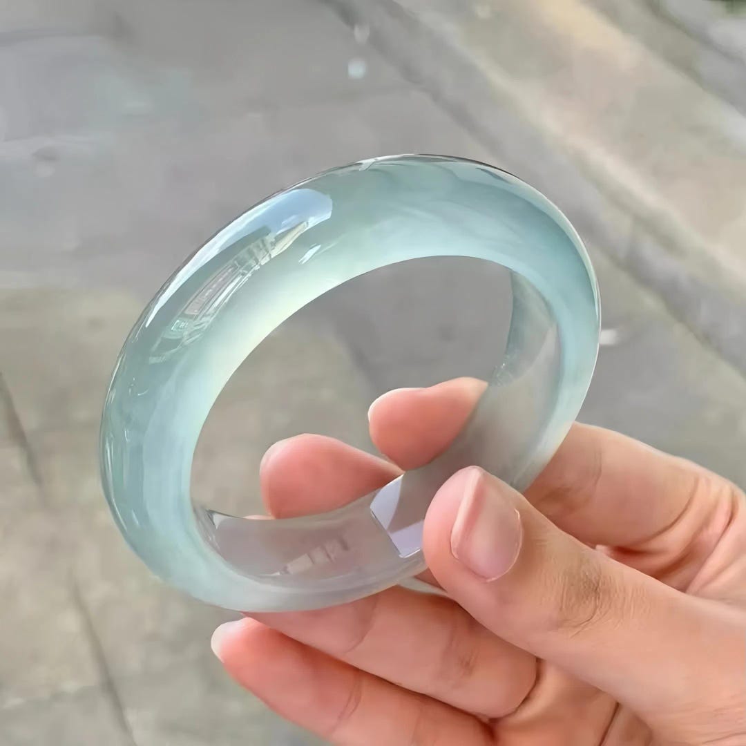 Natural Jade Bangle Bracelet for Women – Genuine Jadeite Stone Bangle ...