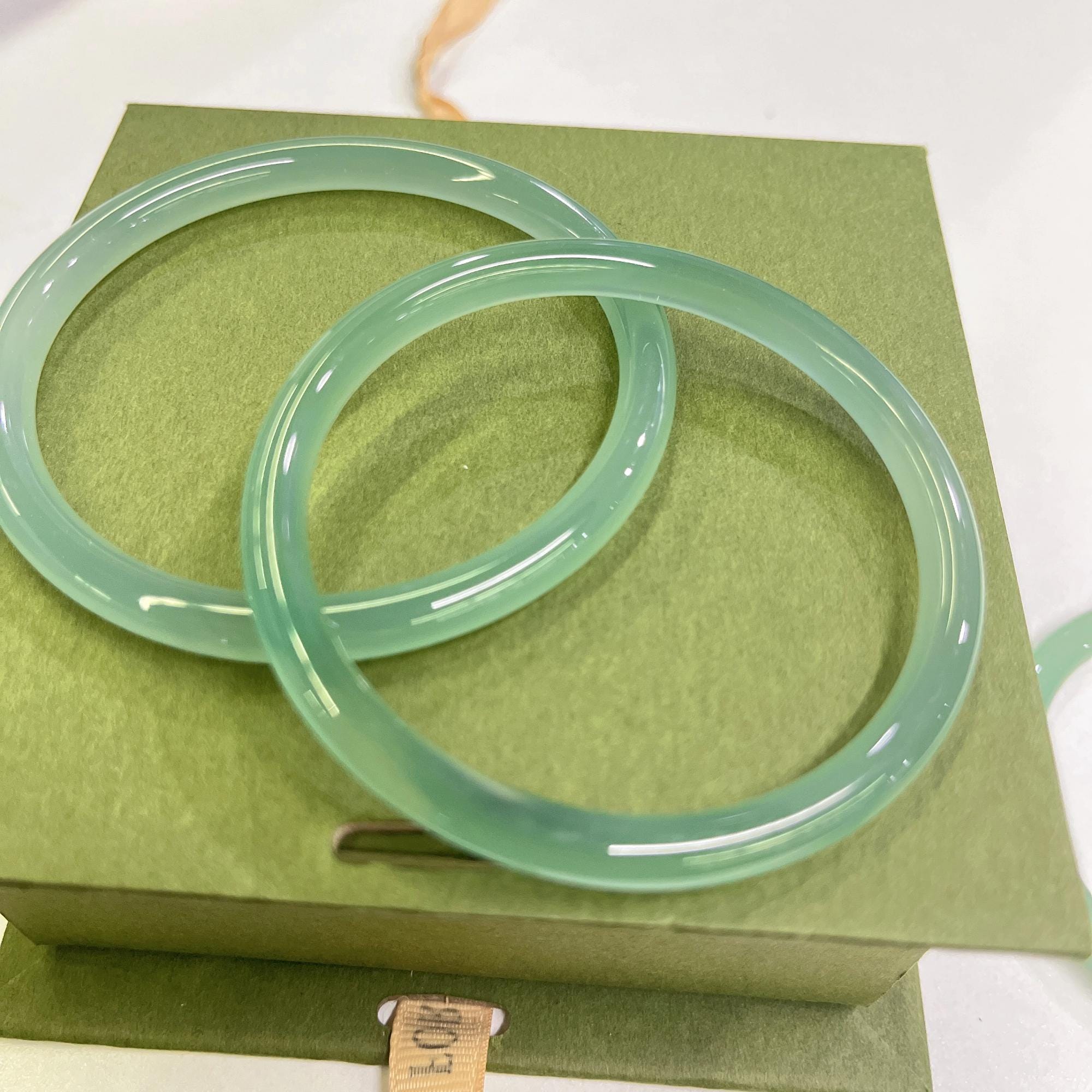 Natural Jade Bangle Bracelet, Genuine Green Jade Jewelry for Women ...