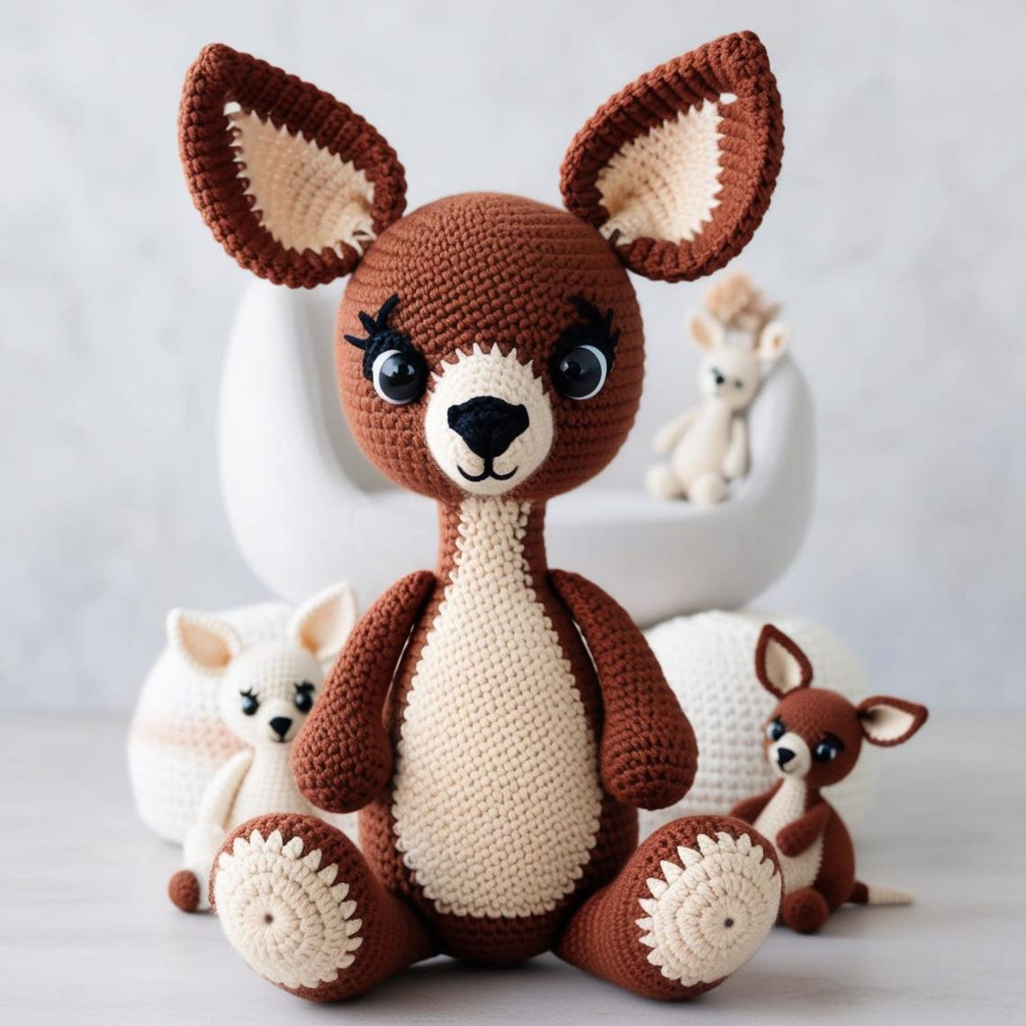 Kangaroo Crochet Pattern, Cute Kangaroo Amigurumi Crochet Pattern ...