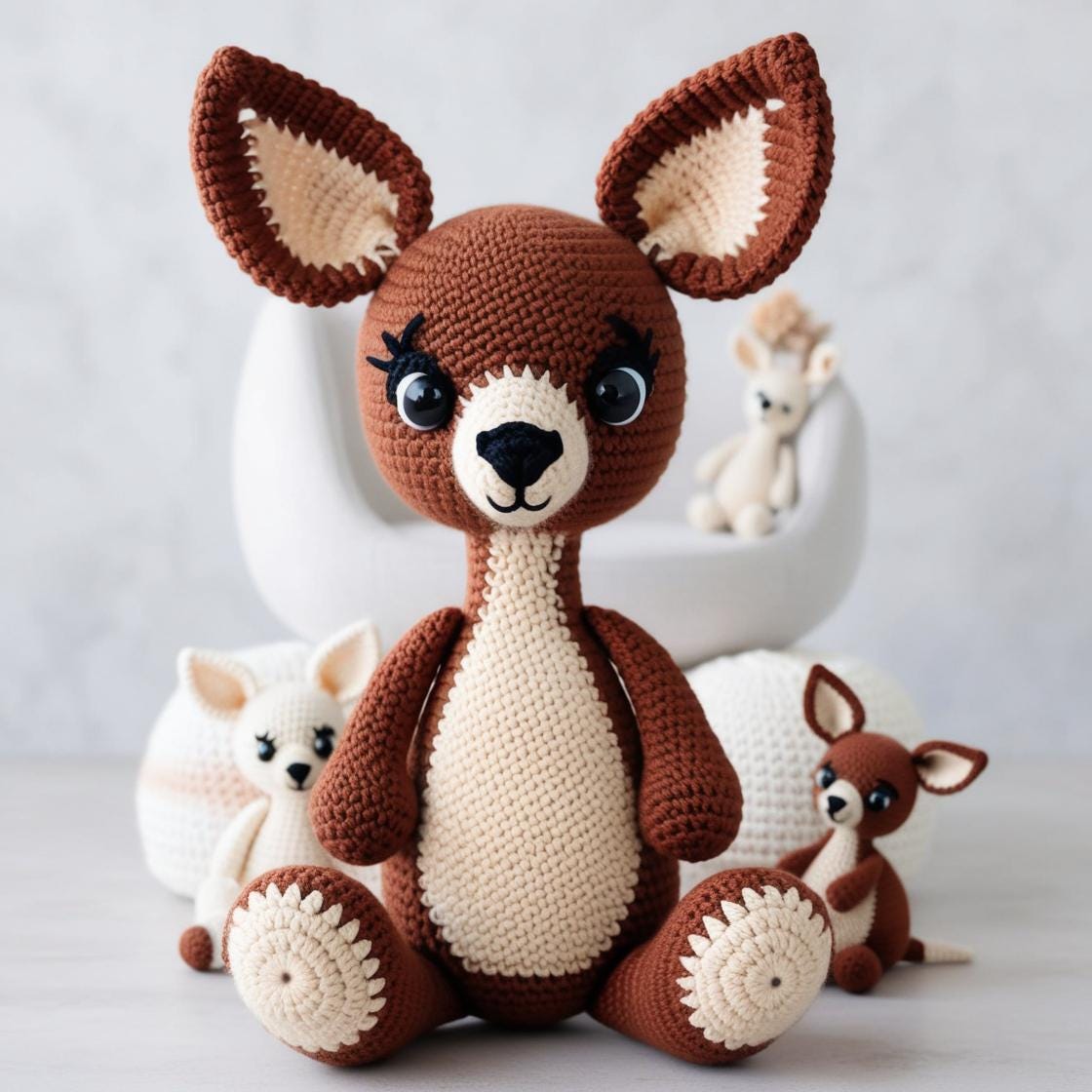Kangaroo Crochet Pattern, Cute Kangaroo Amigurumi Crochet Pattern ...