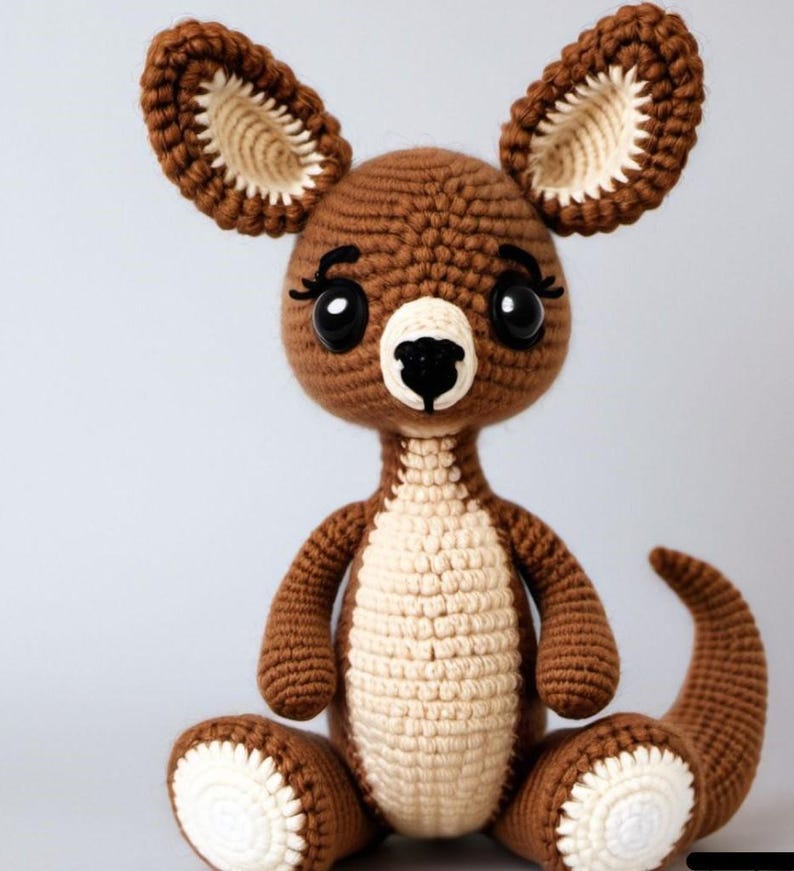 Kangaroo Crochet Pattern, Cute Kangaroo Amigurumi Crochet Pattern ...