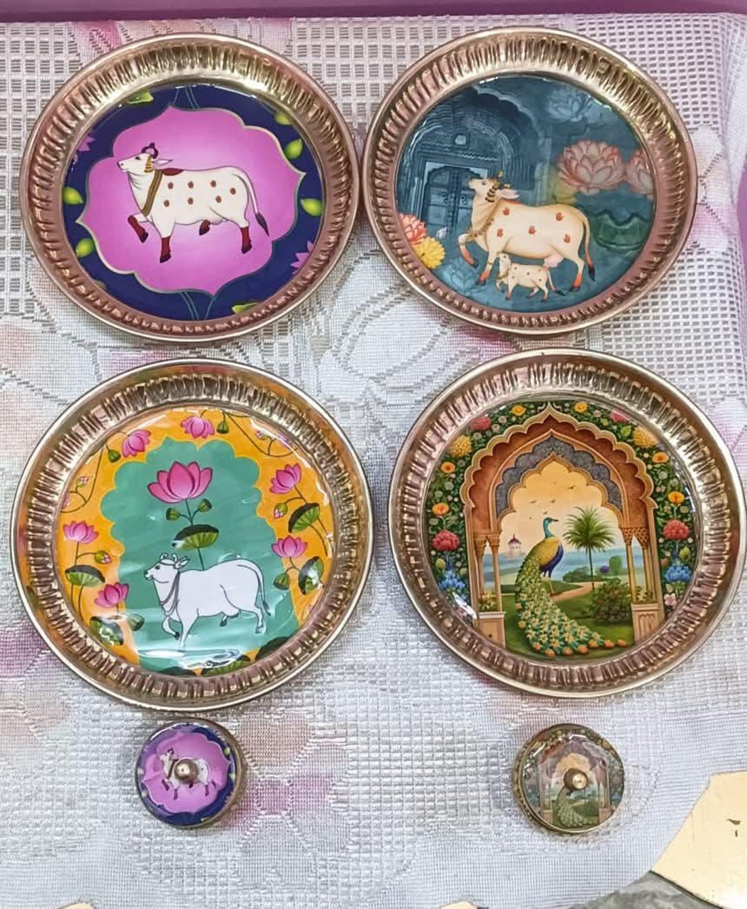 High-quality Brass Plates for Indian Return Gifts, Potli Bags for ...