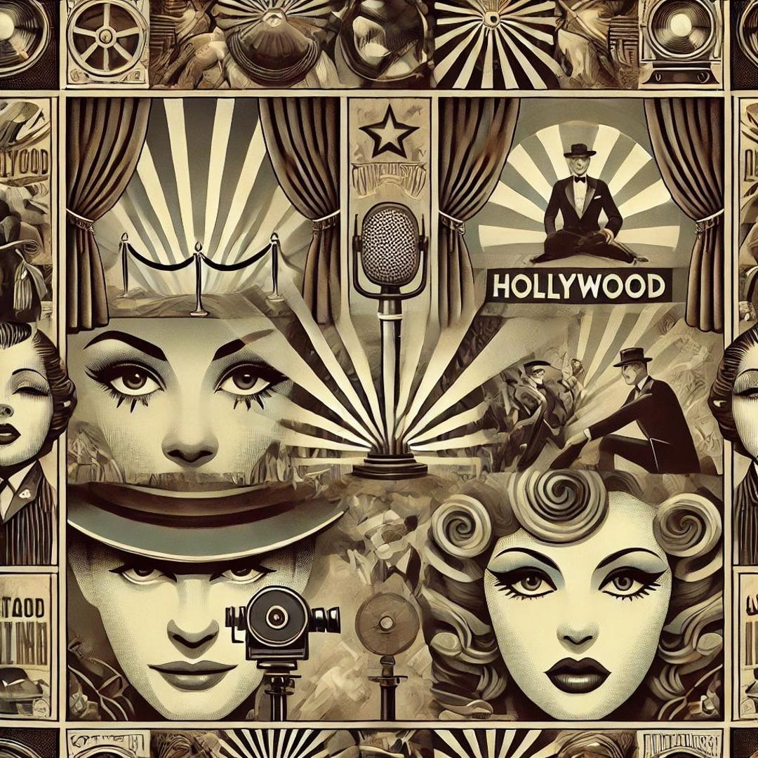 Vintage Hollywood Wrapping Paper Glamorous Retro Aesthetic - Etsy