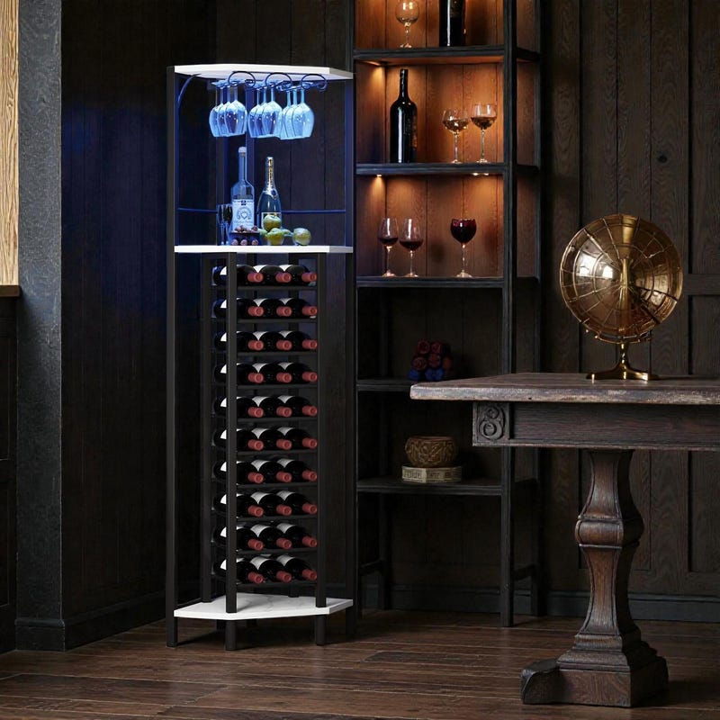 Glass Corner Bar Cabinet - Etsy