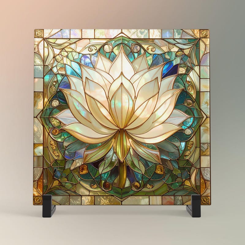 Ceramic Tiles Lotus - Etsy