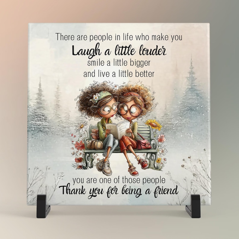 Friendship Appreciation Ceramic Tile Art, Thank You for Being a Friend ...