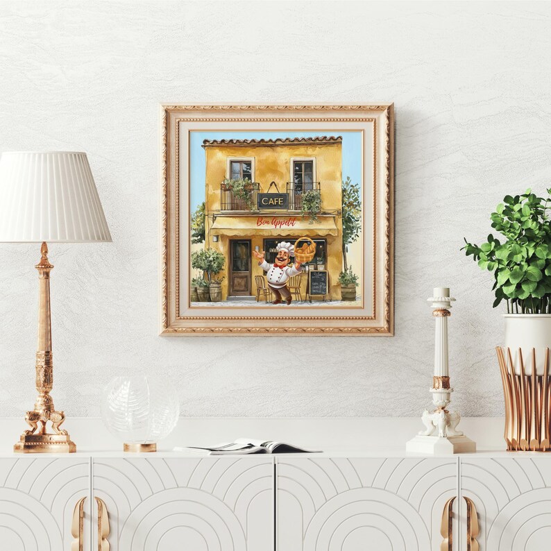 Bon Appetit Cafe Ceramic Art Tile, Kitchen Decor - Etsy