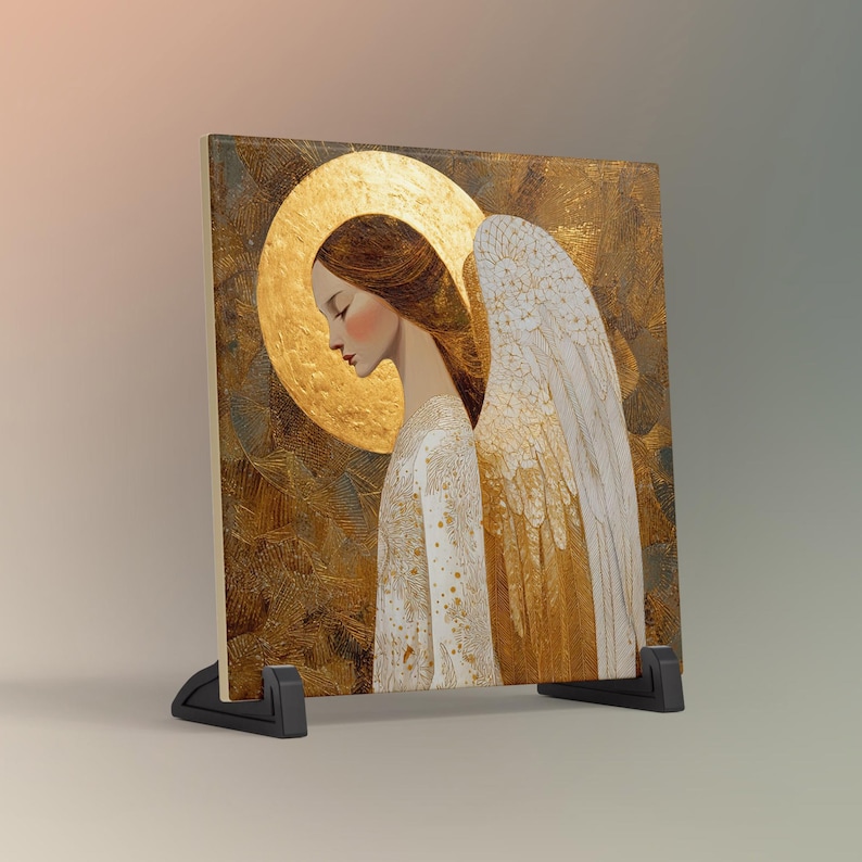 Religious Angel Art Ceramic Tile | Christian Home Decor - Etsy