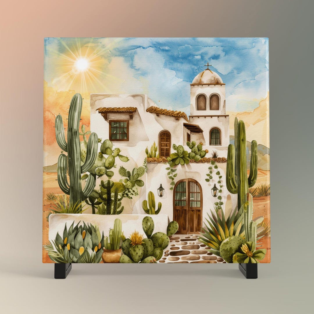 Adobe House Ceramic Tile: Southwest Desert Home Decor - Etsy