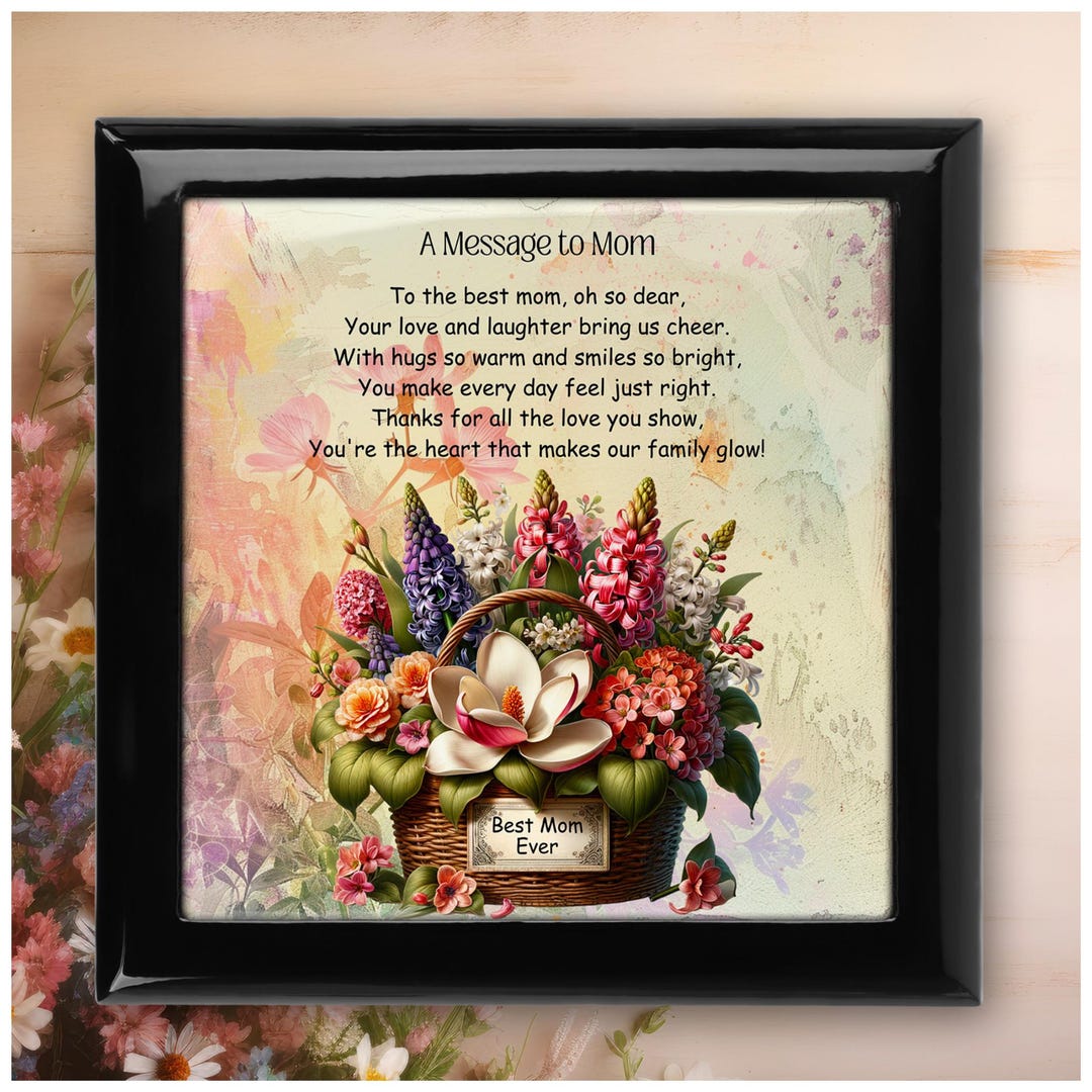 Custom Floral Keepsake Box: Mother's Day Memory Box With Message - Etsy
