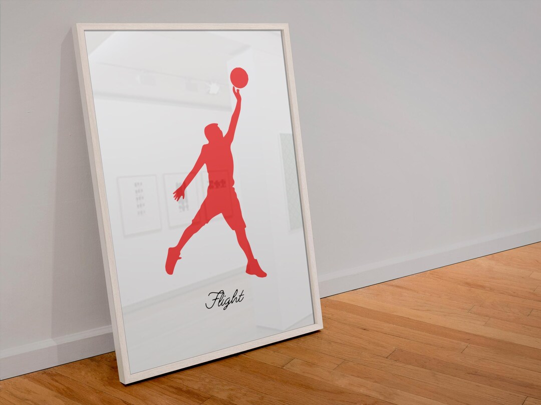 Air Flight Jordan Digital Art, Classic Jordan Sneaker Artwork for Home ...
