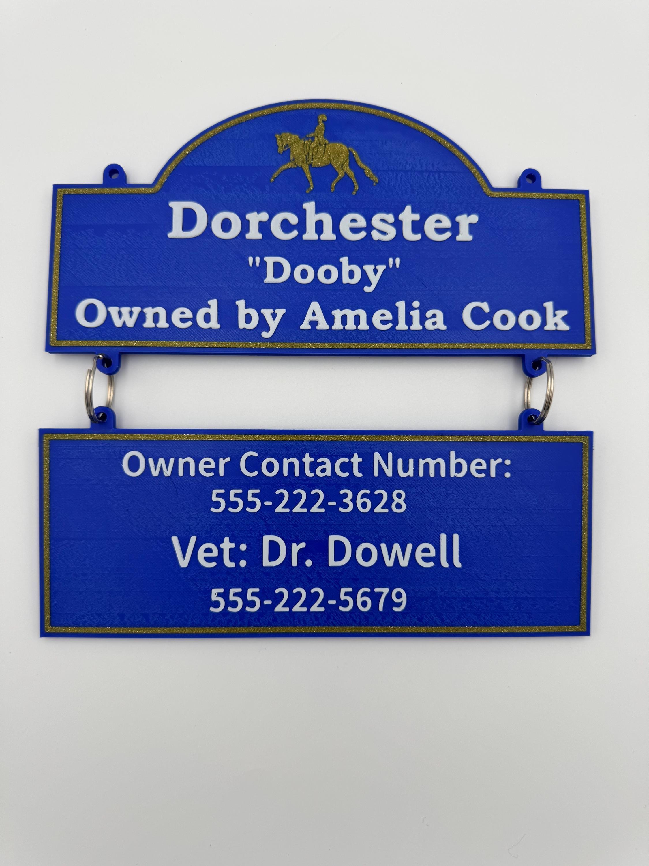 Large Personalized Horse Stall Sign or Plaque With Second Attached Sign ...