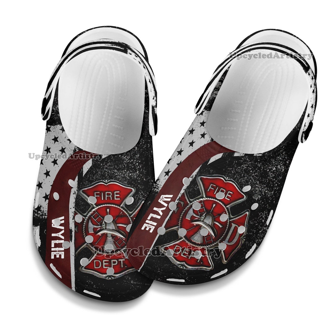 Customize Name Firefighter Fire Dept Crocs Crocband Clogs - Etsy