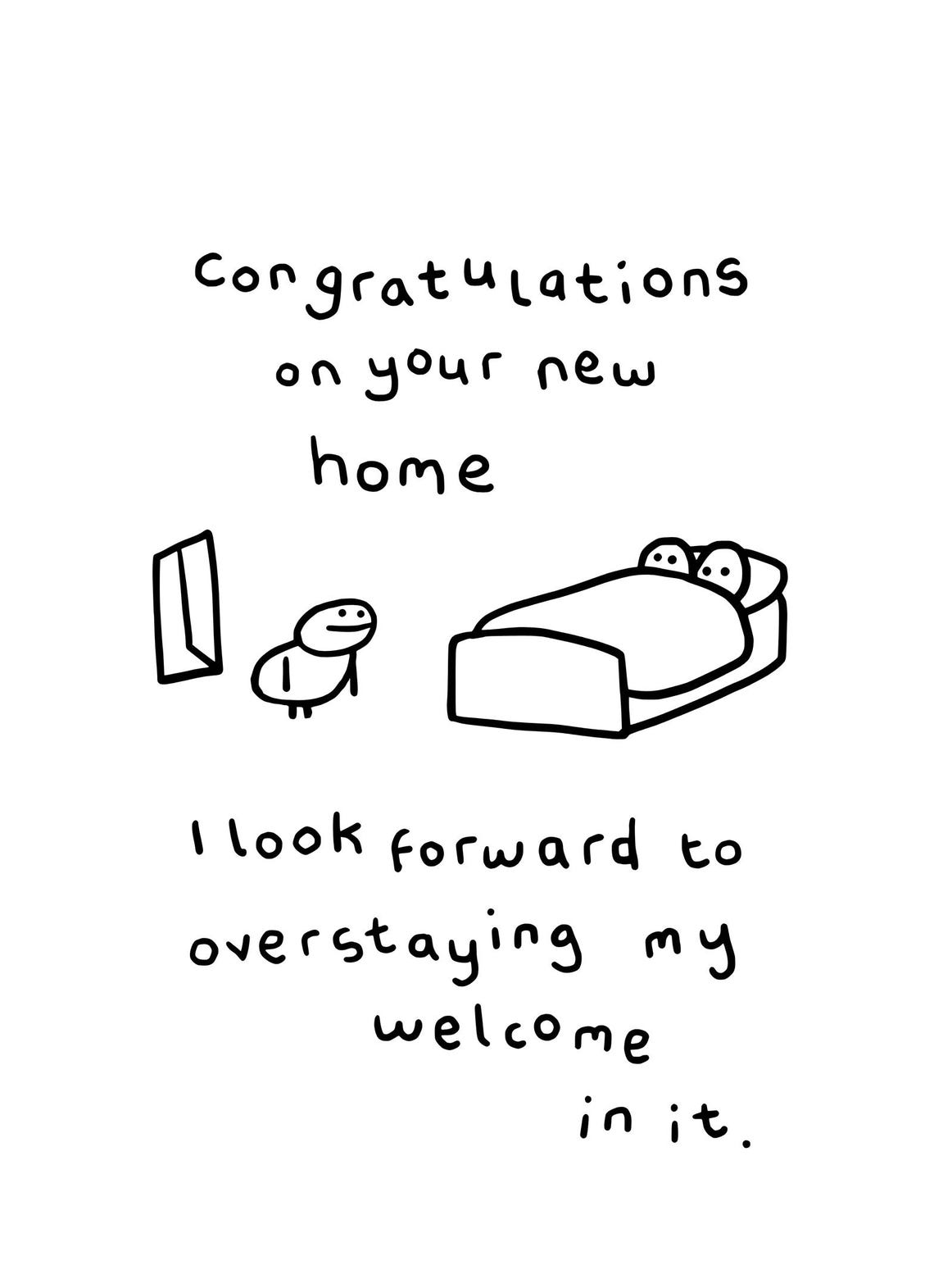 Funny Card for New Home, Congratulations, First-time Buyers, Moving ...