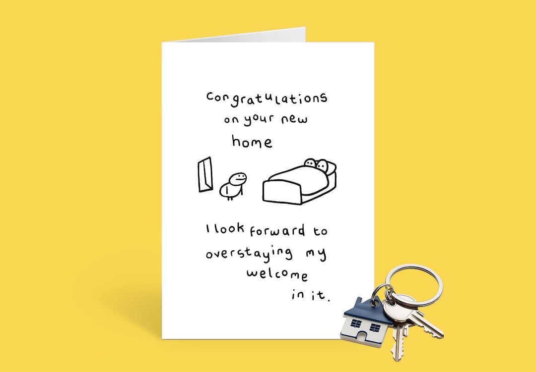 Funny Card for New Home, Congratulations, First-time Buyers, Moving ...