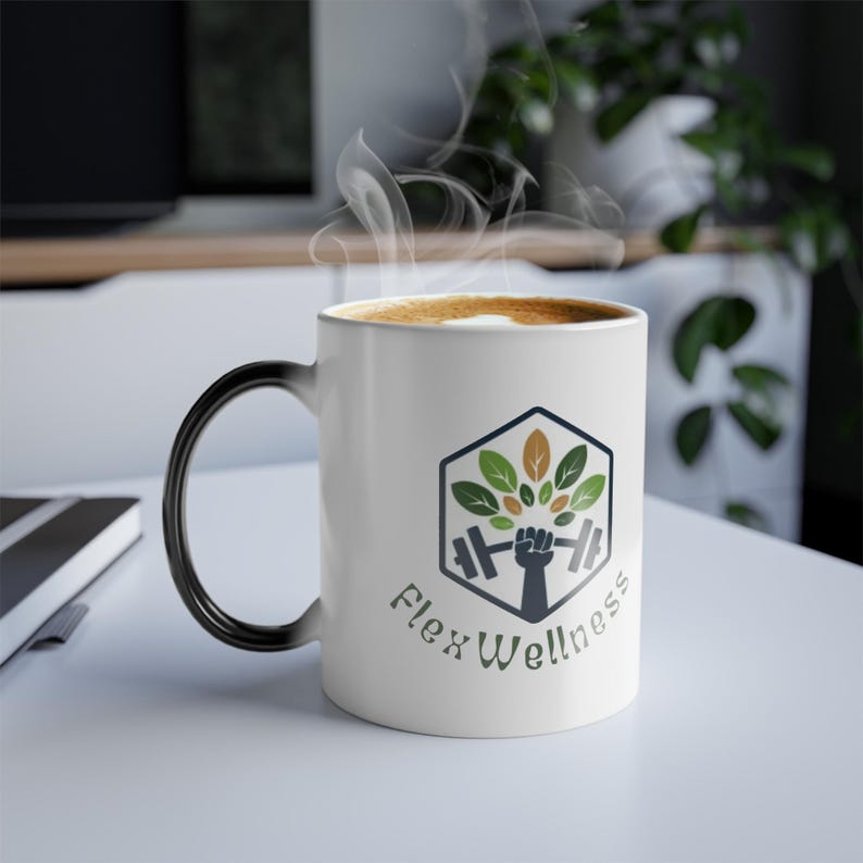 Wellness Fitness Healthy Lifestyle Color Morphing Mug, 11oz Heat ...