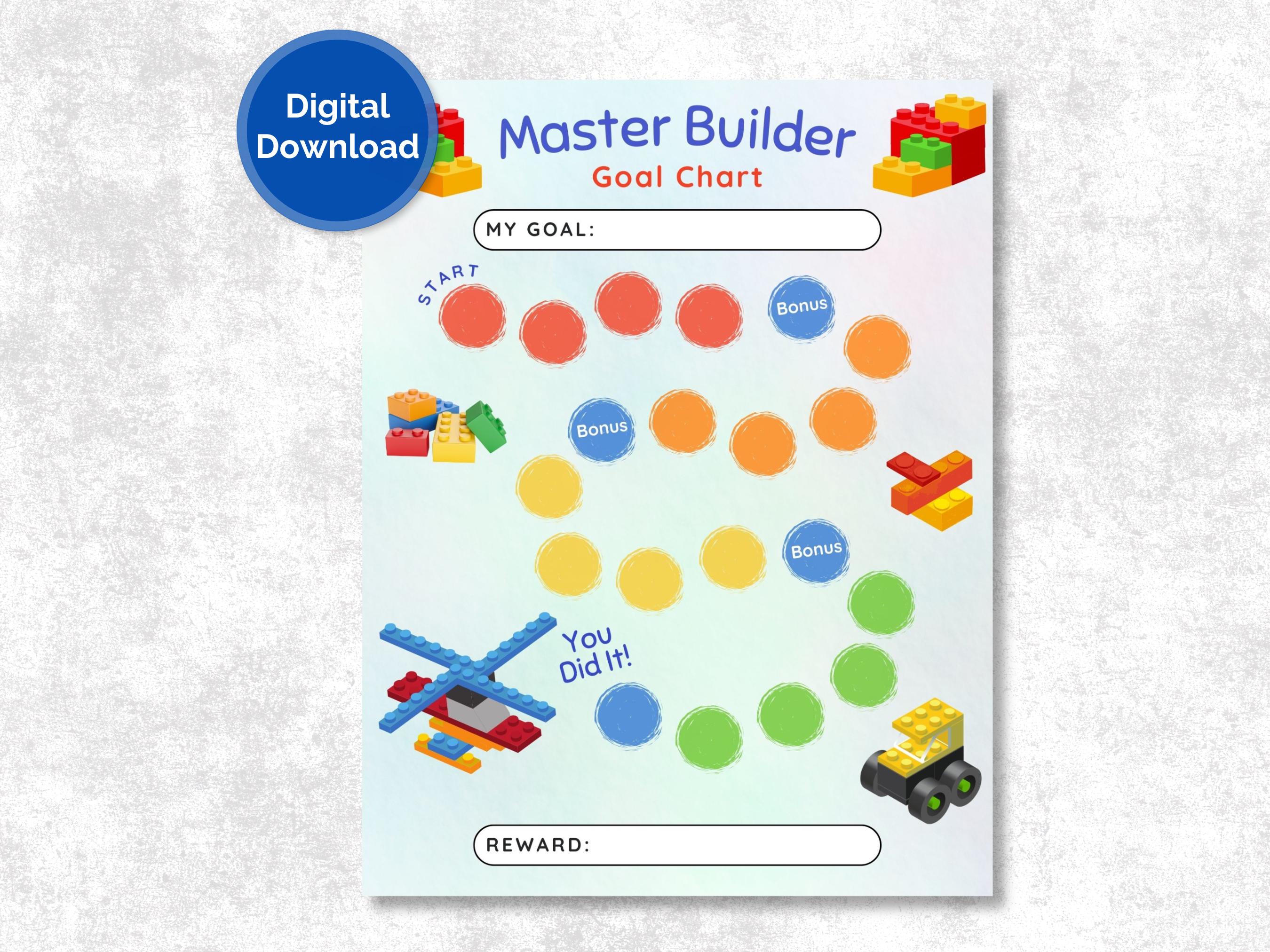 Building Block Theme, Rewards Printable, Kids Incentive Chart, Boys ...