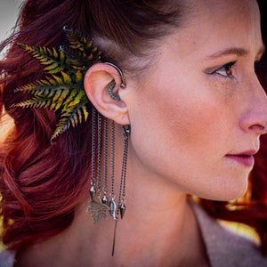 Fern Themed 3D Realistic Design for Festival Wear Leather Ear Cuff Wrap - Etsy