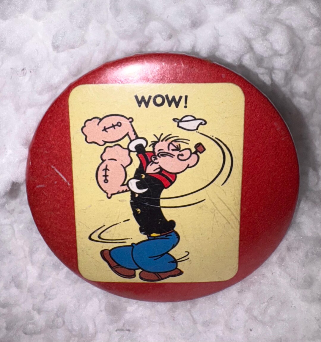 Vintage Popeye Badge/pin/lapel Pin - Etsy