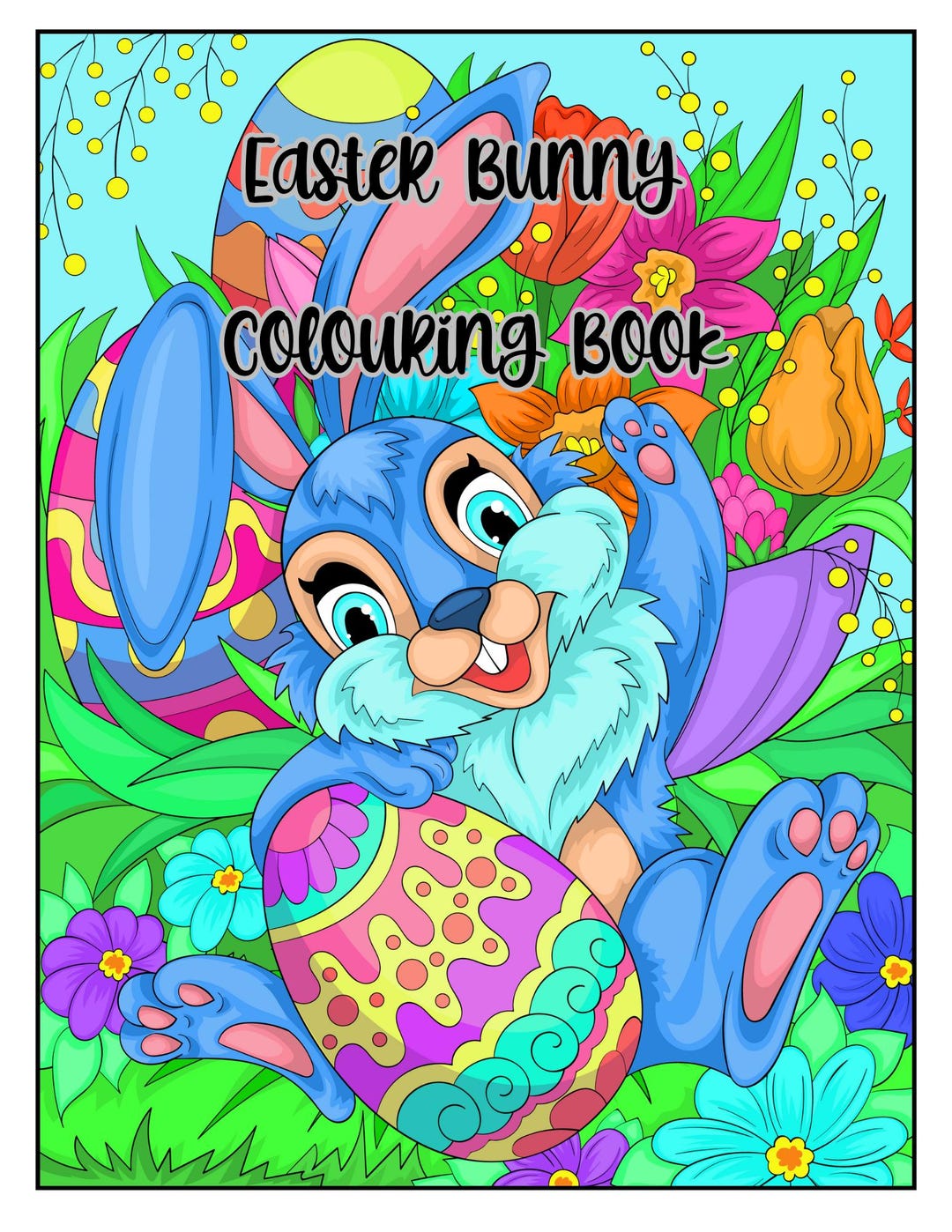Easter Bunny Colouring Book - Etsy