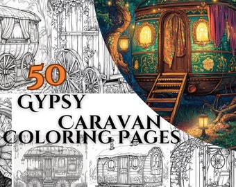 gypsy caravan coloring pages