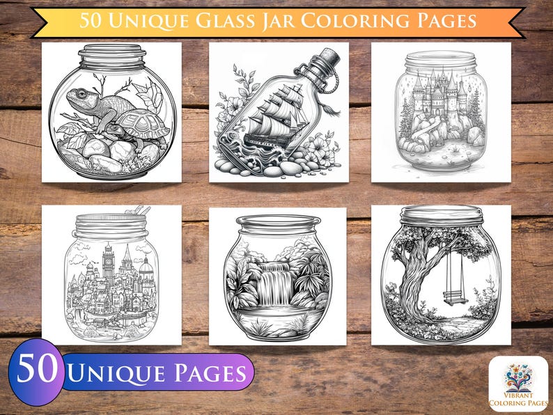 50 Glass Jar Coloring Book Pages - Inspiring Coloring Page Digital ...