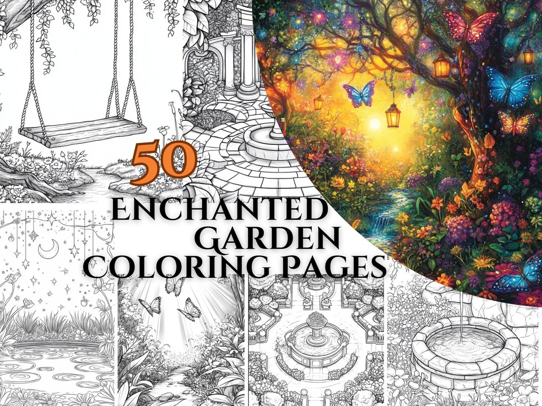 50 Enchanted Garden Coloring Pages - Inspiring Coloring Flowers for ...