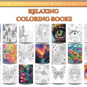 Coloring Pages Whole Shop Bundle, Endless Creativity & Relaxation, Art ...