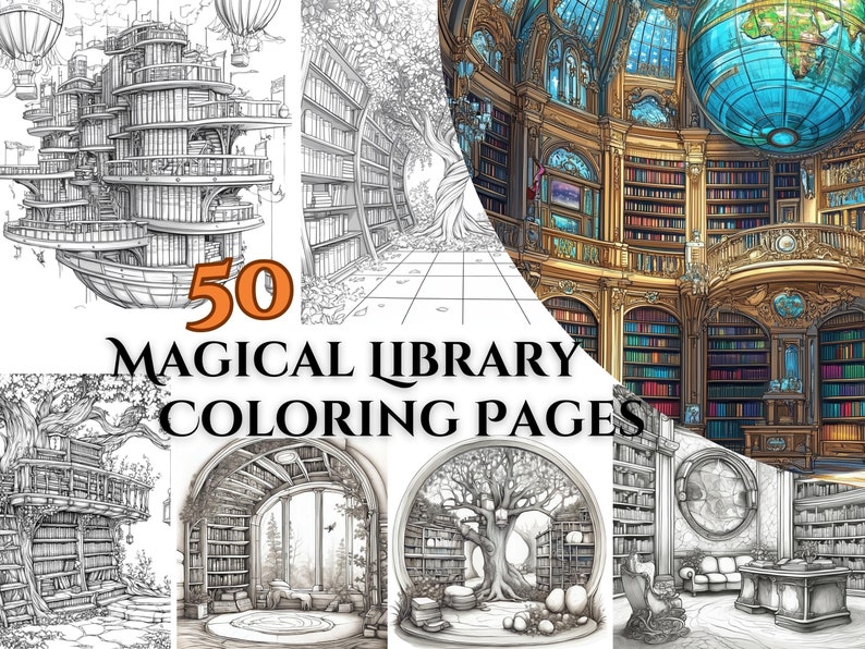 50 Magical Library Coloring Pages Inspiring Coloring Book Pages for ...