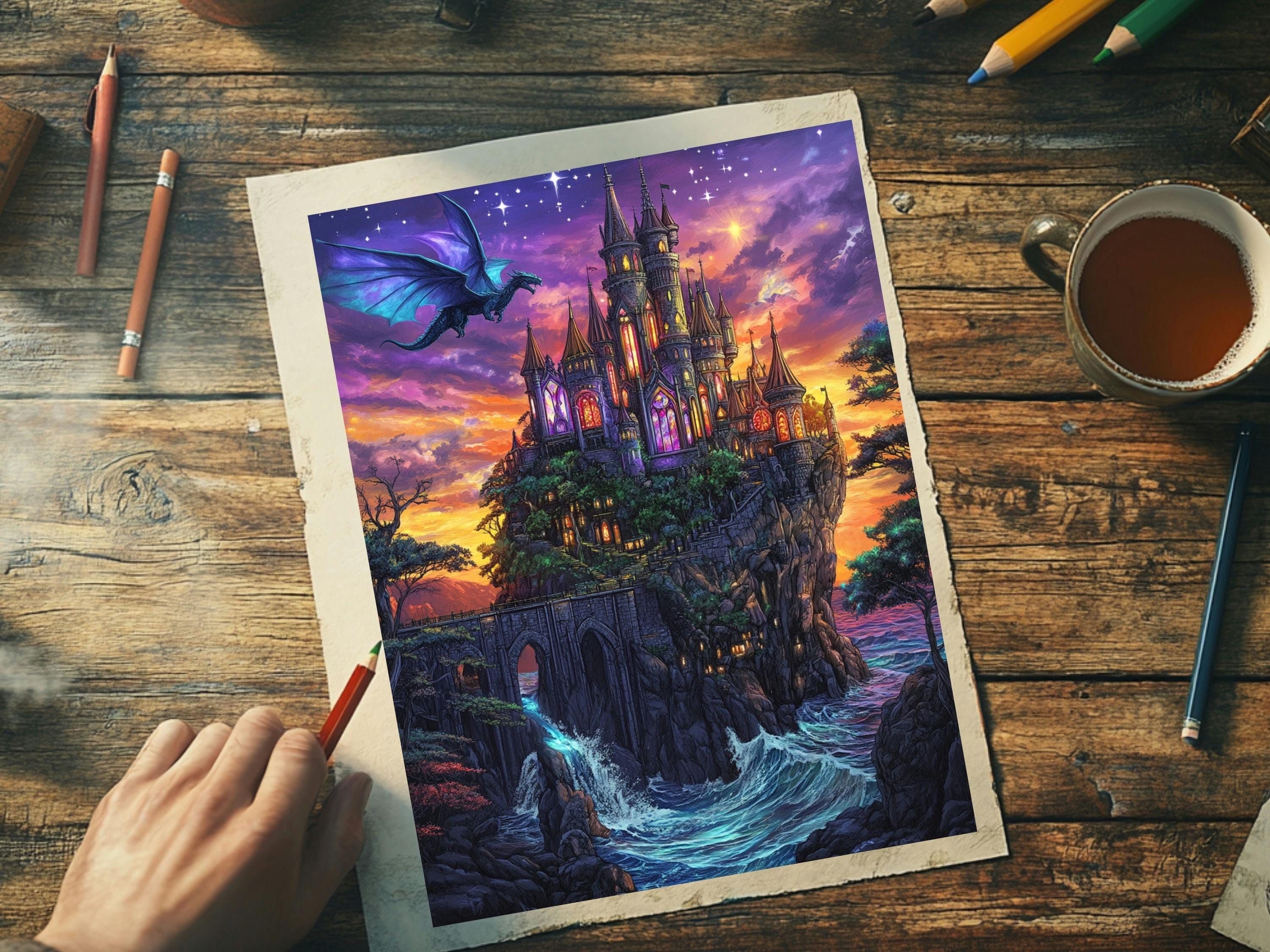 50 Magical Fantasy Coloring Pages – Enchanted Coloring Book Inspiring ...