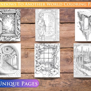 50 Windows to Another World Coloring Pages Inspiring Coloring Book ...
