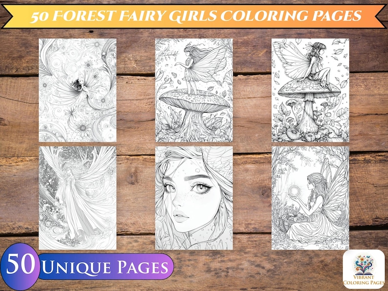 50 Forest Fairy Girls Coloring Pages – Enchanting Illustrations for ...